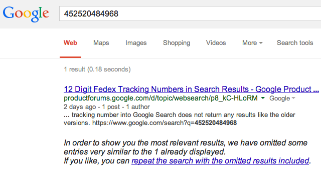 Bing Can Track 12 Digits Fedex Numbers But Not Google Bing Can Track 12 Digits Fedex Numbers But Not Google