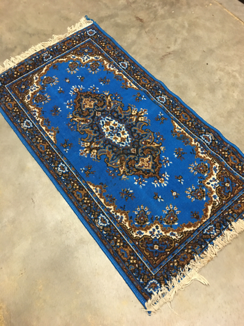 Cobalt Blue Small Rug with Fringe | Invio Fine Furniture Consignment