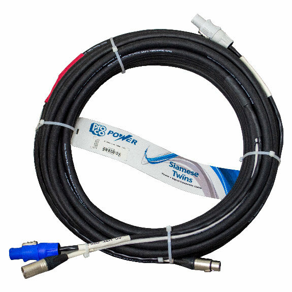 ProCo Siamese Twin Powercon Audio and Power Cable EC12 - 75 Foot ...