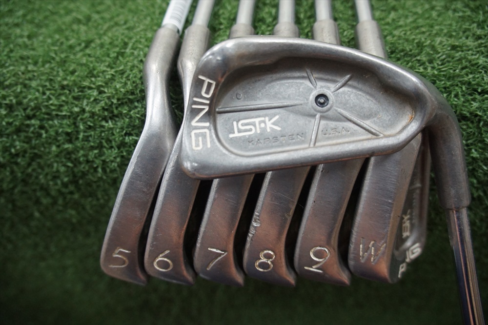 Ping ISI-K Black Dot 4-PW Irons Steel Stiff Flex Iron Set Good 205096 Used Golf