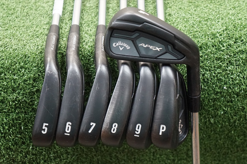Callaway Apex Forged CF16 Black Iron Set Stiff Flex Irons 4-PW 0412819 ...