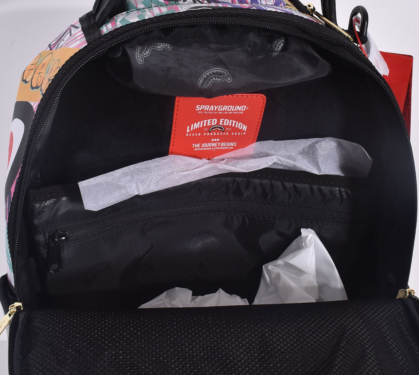 Sprayground Sharks In Paris Graffiti Multicolor Backpack - SPRAYGROUND ...