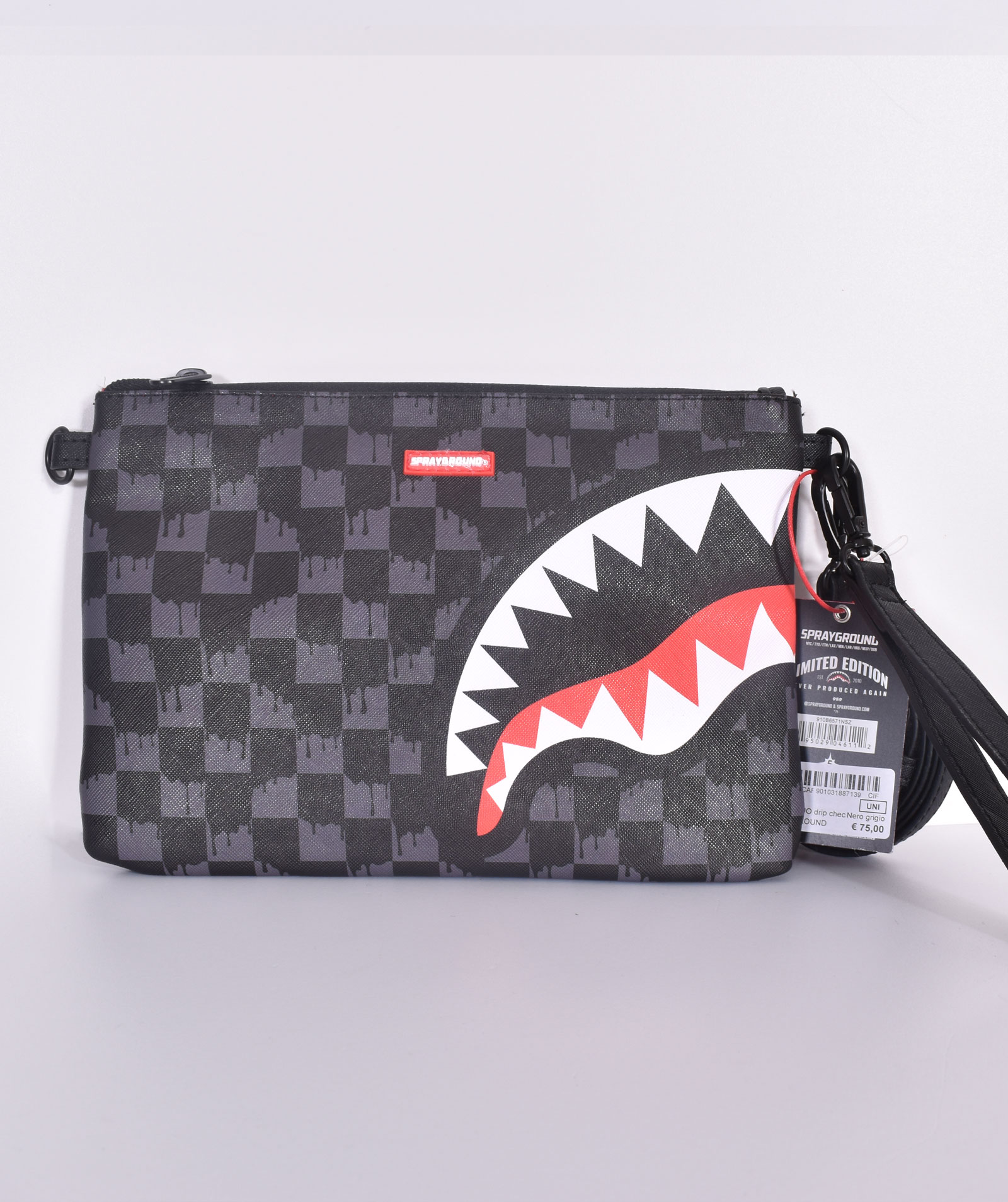 Pochette Sprayground drip check shark - SPRAYGROUND - Vectory Uomo