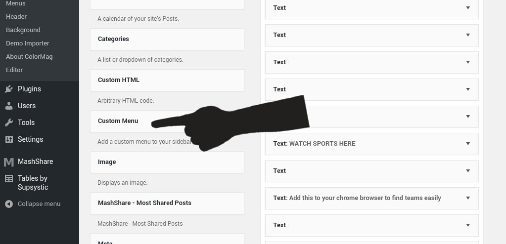 Creating a menu for your disclaimers in the Footer