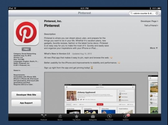 Using the Pinterest App on the iPad and iPhone