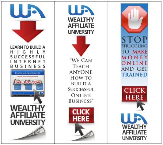 Customizable Wealthy Affiliate Banner Templates 250px x 500px