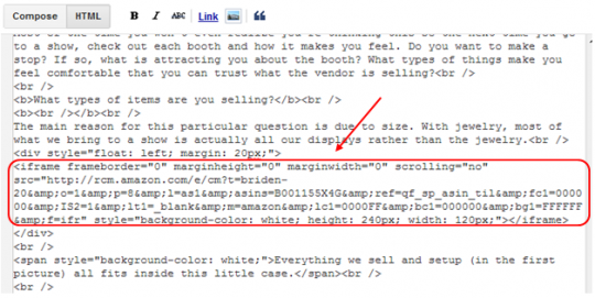 How To Wrap Text Around Your Affiliate Unit Using HTML