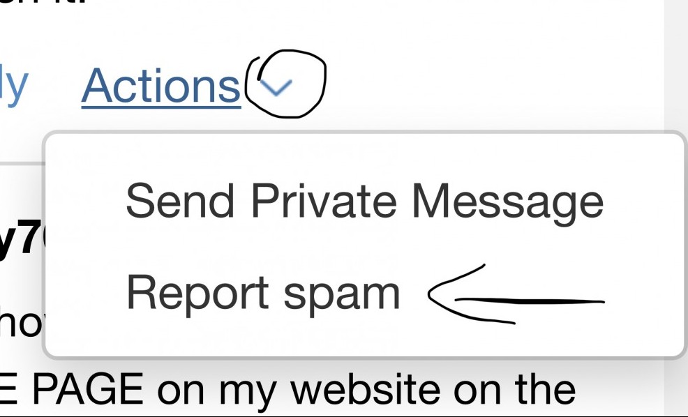 How to report spam on wealthy affiliate