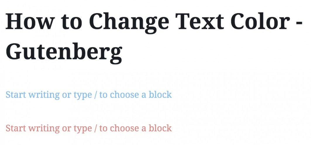 How to Change Text Color in WordPress