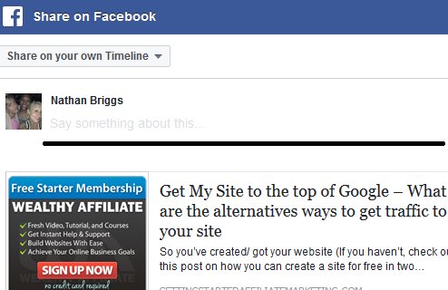 Sharing your Posts on Facebook