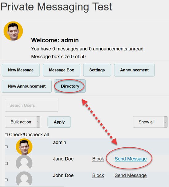 How to create a private messaging system in Wordpress