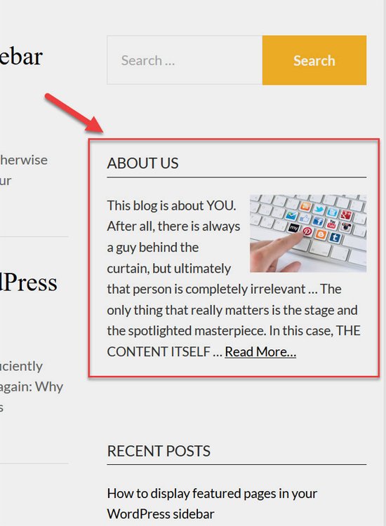 How to display featured pages in your Wordpress sidebar