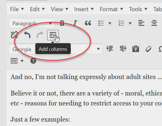 How to create multi-column content using the Classic Editor (no HTML required)