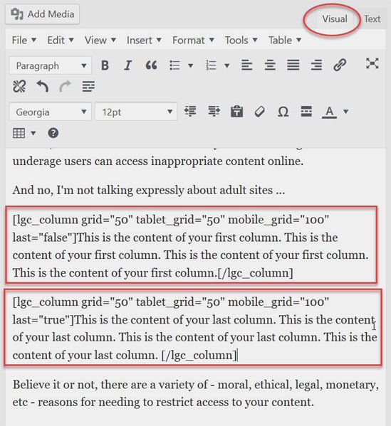 How to create multi-column content using the Classic Editor (no HTML required)