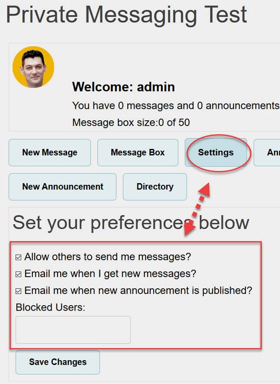 How to create a private messaging system in Wordpress