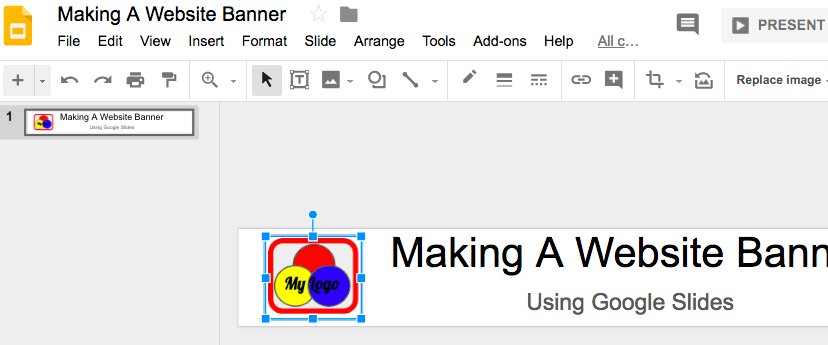 Making a Website Banner Using Google Slides