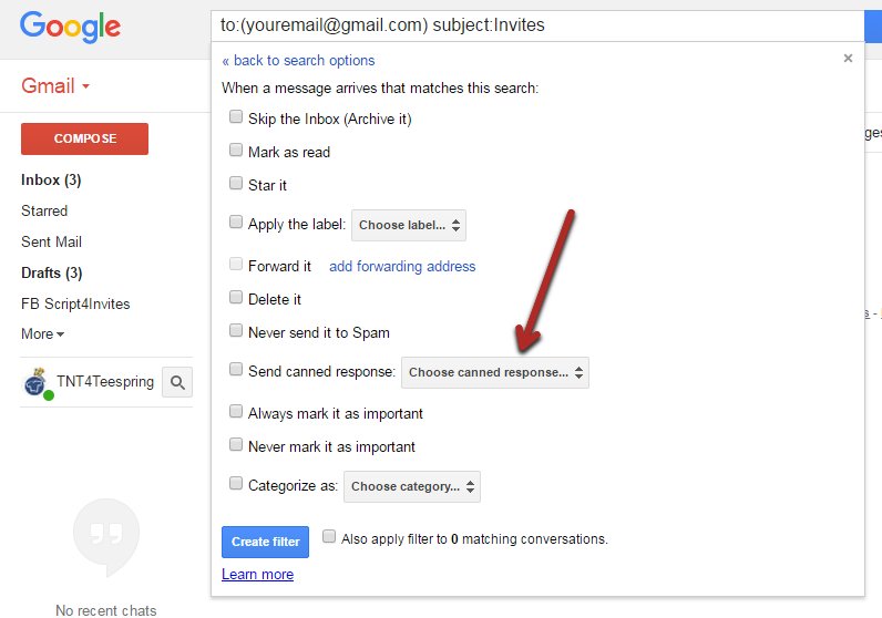How to create an auto-responder easy with a gmail account.