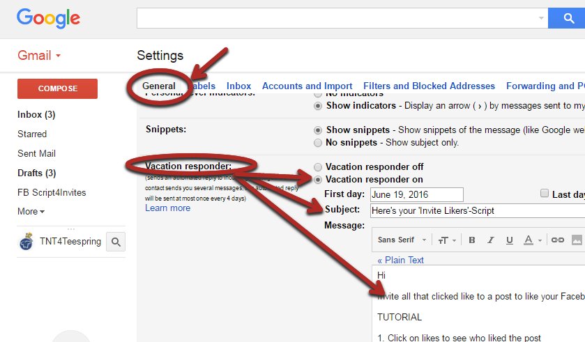How to create an auto-responder easy with a gmail account.