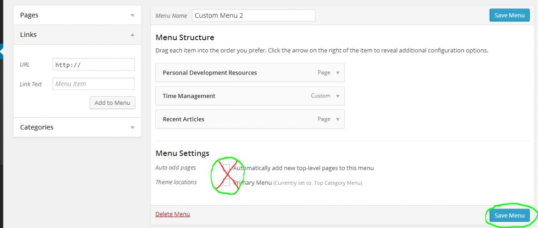 Creating Custom Menus For Widgets