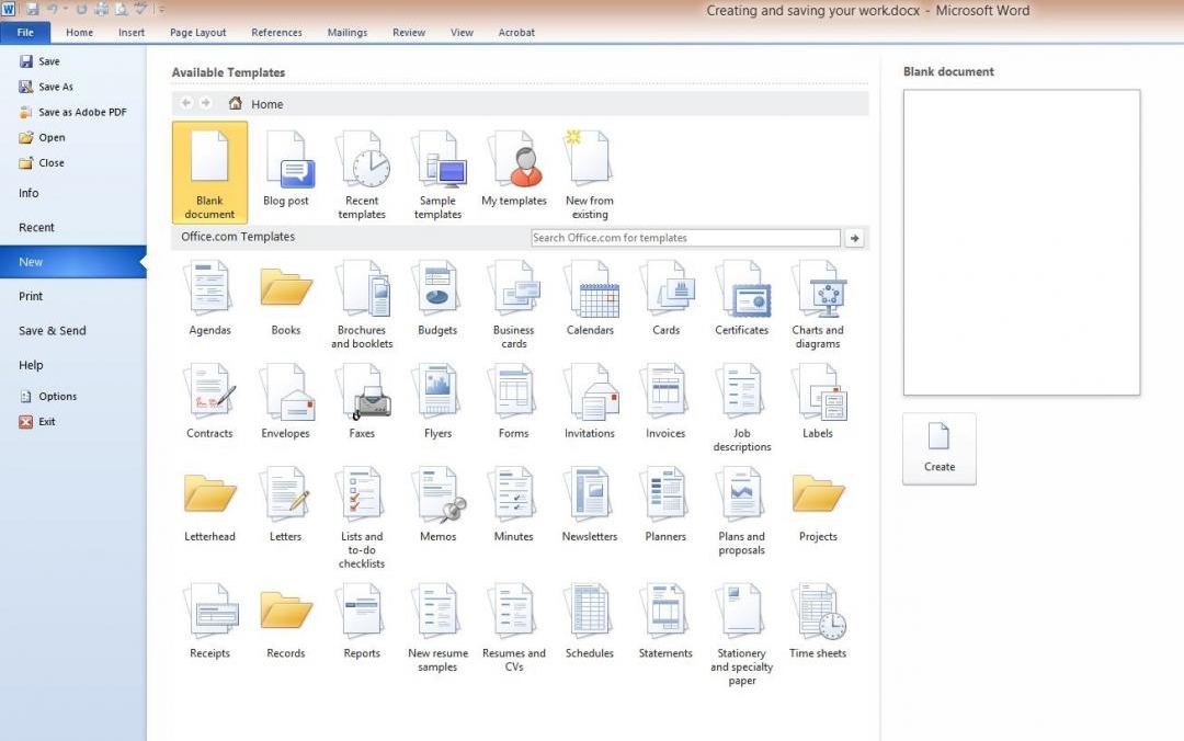 Creating Folders Files And Saving Your Work With MS Word 