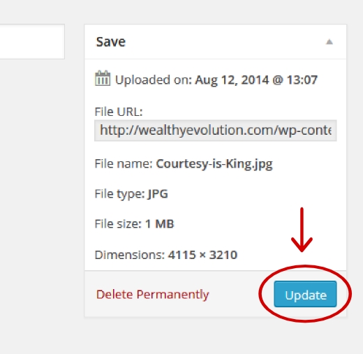 How to add Author Courtesy to Images
