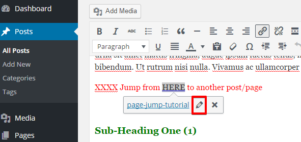 How to Create Page Jumps from One Page to Another Page in WordPress