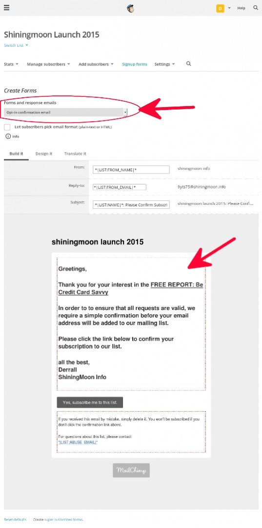 Capturing Email Addresses with MailChimp