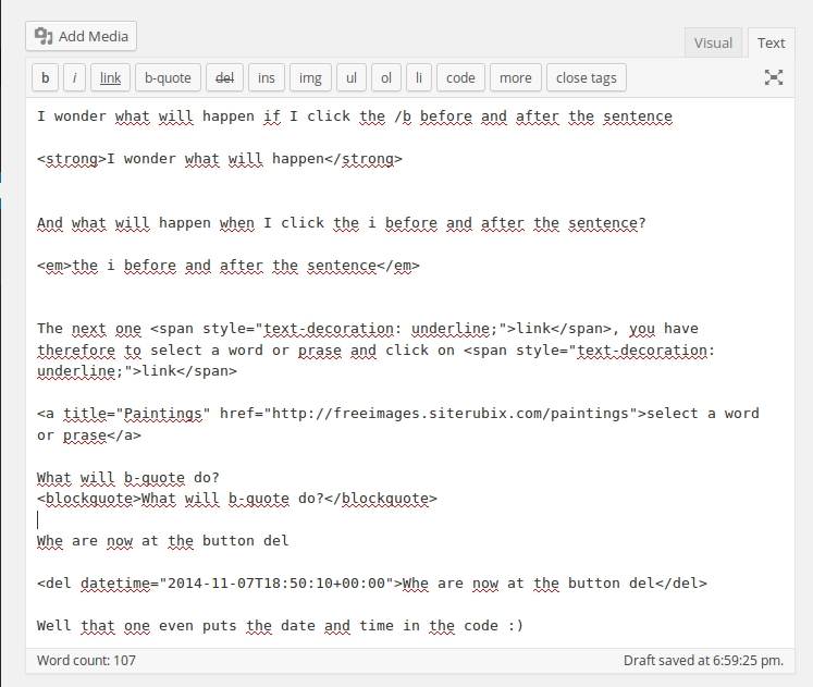 Text area buttons tutorial