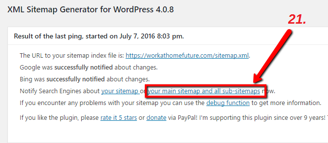 Configuring Google XML Sitemaps