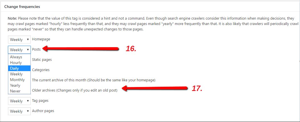 Configuring Google XML Sitemaps