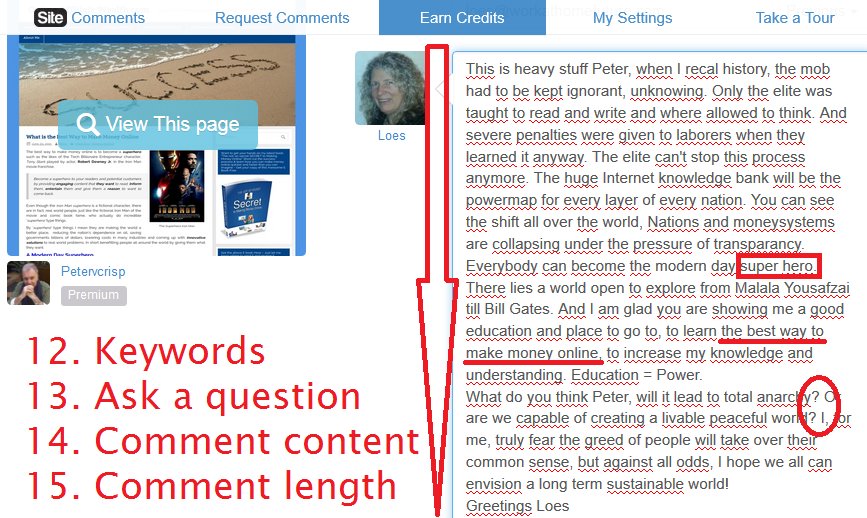 How to use the new comment feature and how to write a good comment