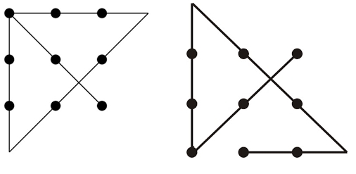 The Answer Of 9 Dots 4 Lines The Answer Of 9 Dots 4 Lines