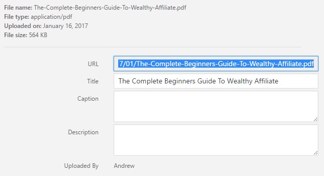 How To Add A PDF Download Link To Your WordPress Blog