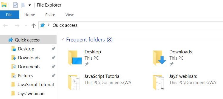 How to Use Quick Access in Windows 10