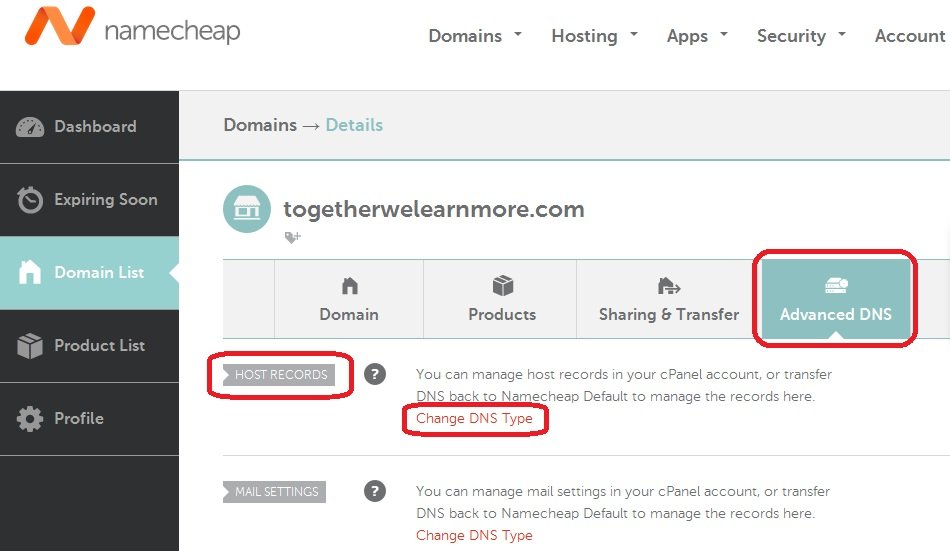 Namecheap DNS settings 2015 Updated