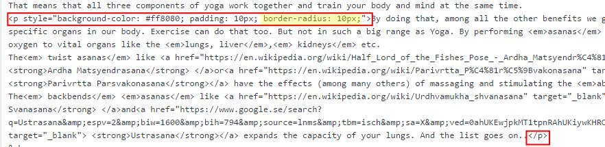 How to highlight a specific paragraph or piece of text-create a ...