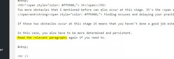 How to link to a specific part of the text in your post or page.
