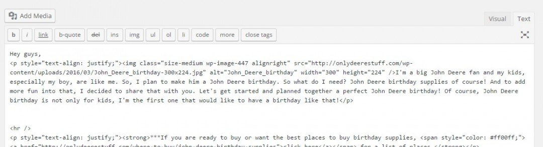 How to use text mode in Wordpress - the easy way.