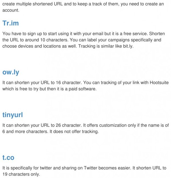 How to create a small URL