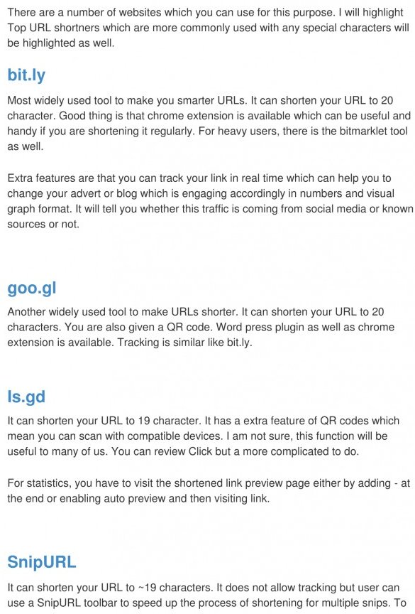 How to create a small URL