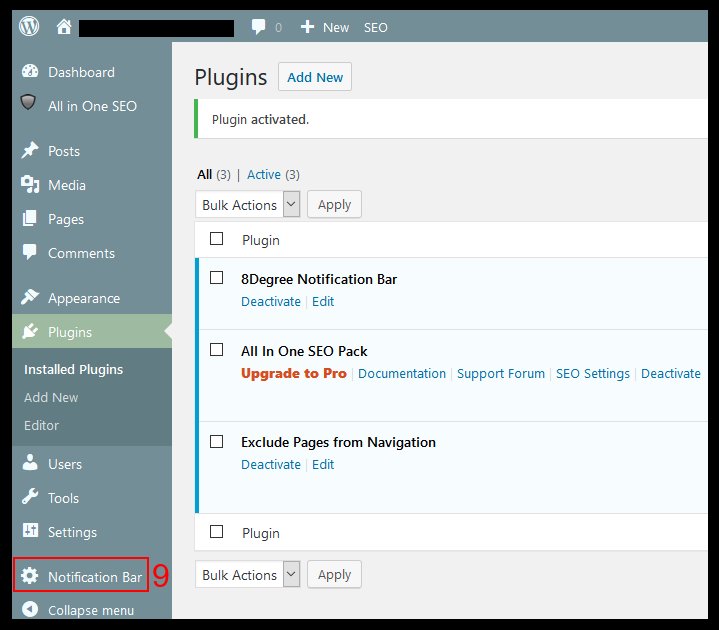 Compliance: Notification Bar plugin by 8Degree Themes: How to Find ...