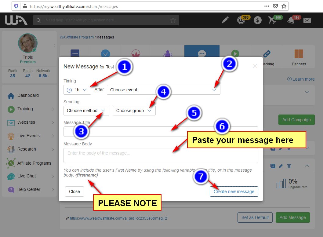 How to Set Up Customized Messages for WA Referrals