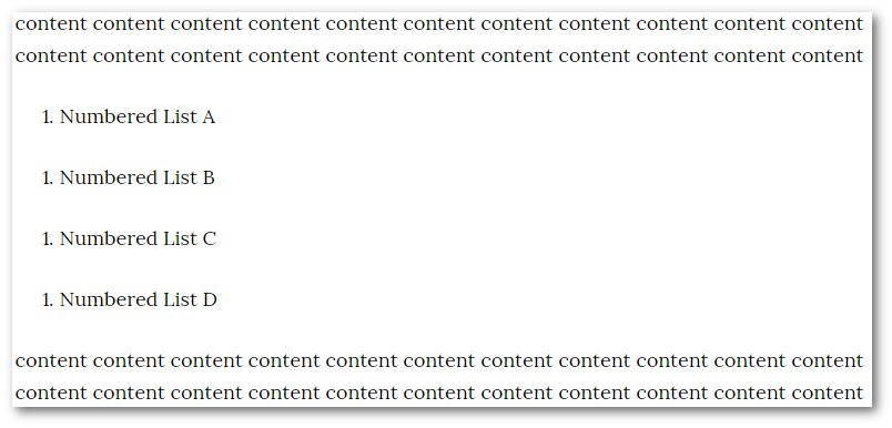 How To Double Space Bullet And Numbered List Within WordPress