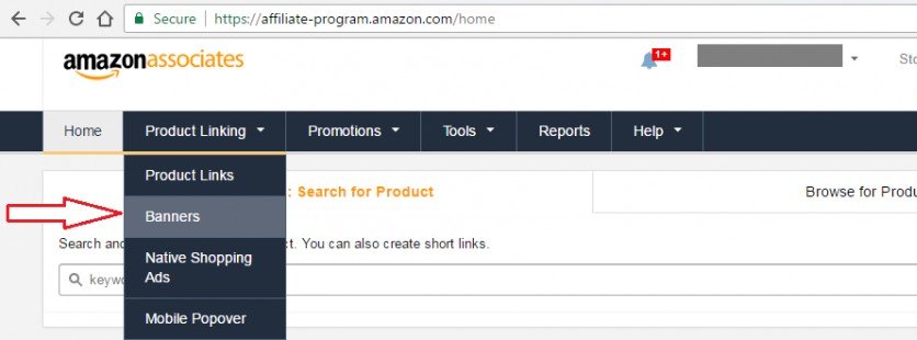Make Amazon Banner Open in New Tab