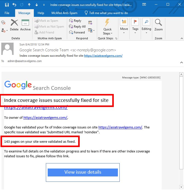 How To Resolve 'Submitted URL marked 'noindex'