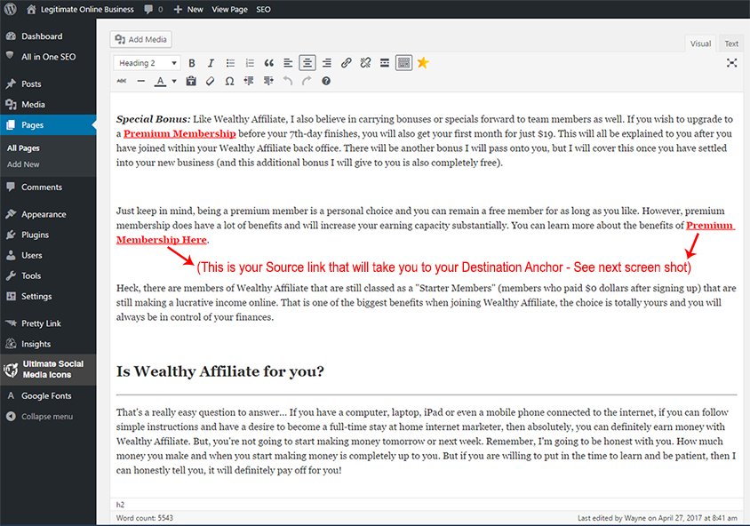 How To Add Hyperlink Anchors That Lead To Specific Points On Your Website