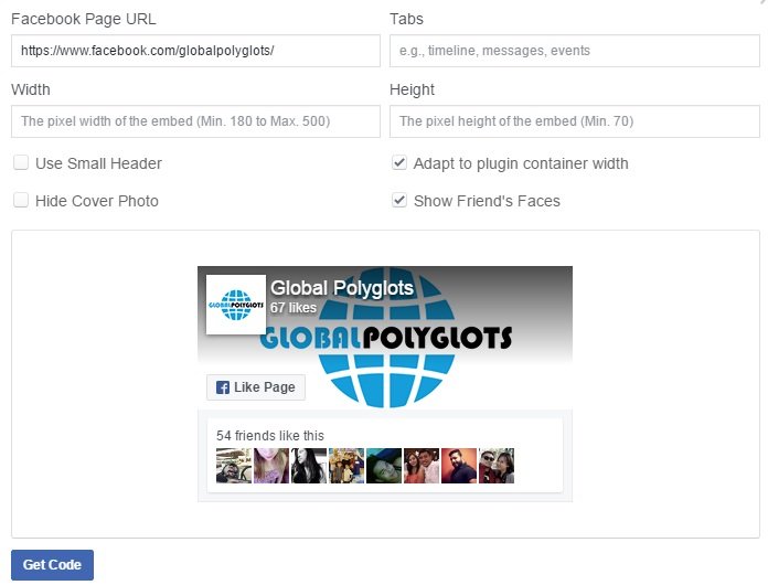 How to embed a Facebook page on my website