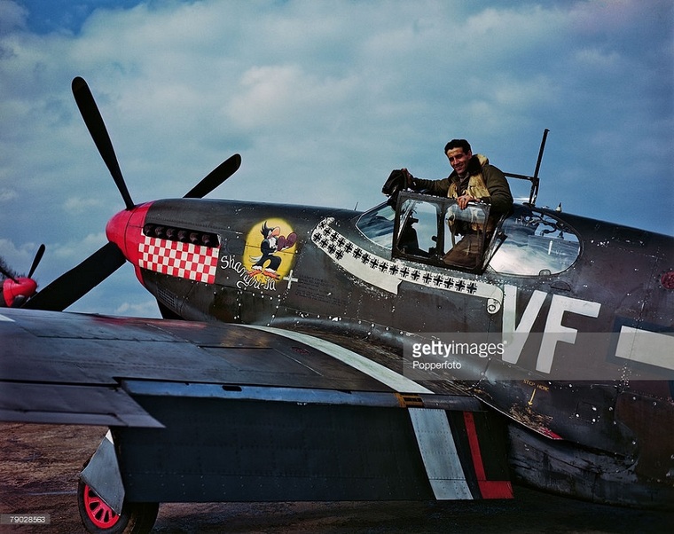 Allied Fighter Pilots (Colorized Photographs) of WWII - THE SIXTH DIVISION