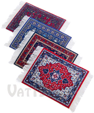 CoasterRugs: Washable, colorfast, and absorbent coasters with rug designs.