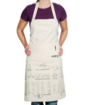 Cooking Guide Apron: Printed with everything you'll need